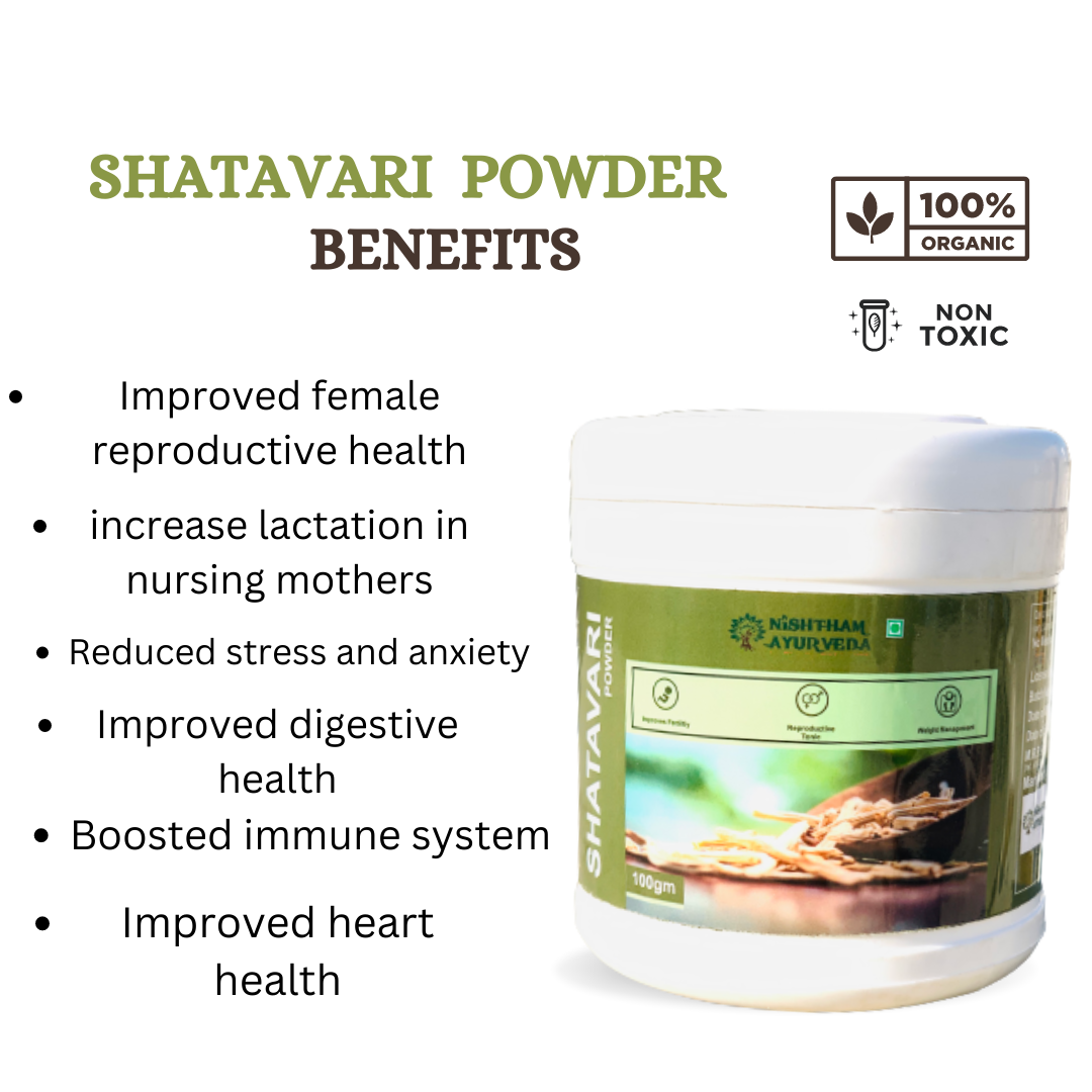 Buy Online ORGANIC SHATAVARI POWDER - 100gm - Nishtham Ayurveda ...